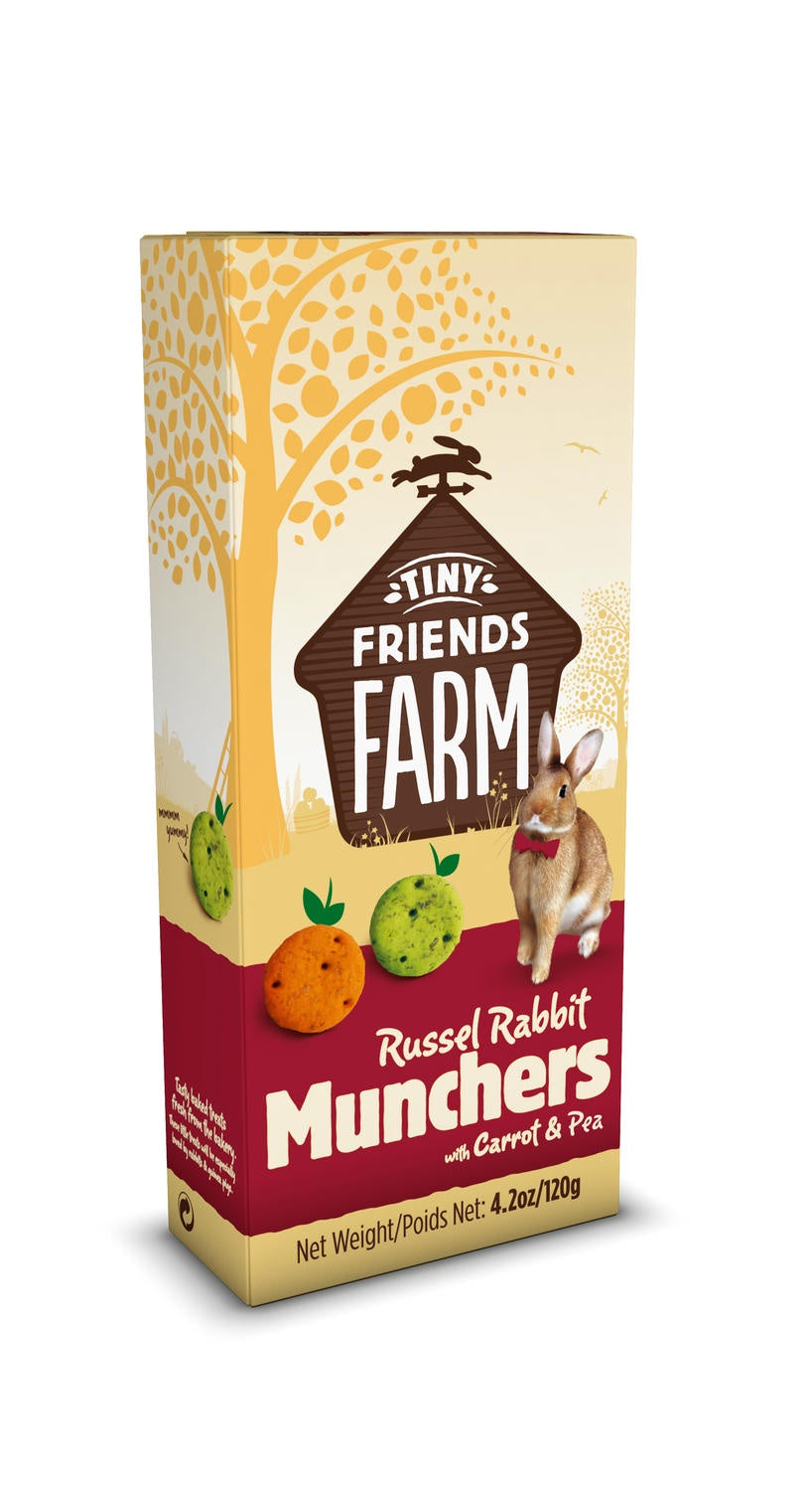 TINY FRIENDS FARM MUNCHERS RUSSEL RABBIT 120G – Narrogin Valley Stockfeed