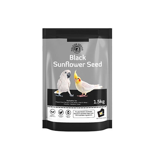 FALCON SEEDS BIRD BLACK SUNFLOWER 1.5KG – Narrogin Valley Stockfeed
